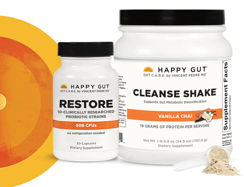 HAPPY GUT® RESTORE 50B CFU + CLEANSE SHAKE combo – Happy Gut Life